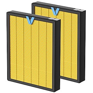 Vital 100S Pet Allergy Filter Replacement Compatible with LEVOIT Vital 100S Air Puri-fier, 3-in-1 True HEPA, Activated Carbon Filter, Vital 100S-RF-PA (LRF-V102-YUS) 2 Pack