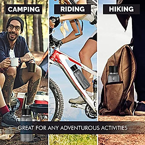 Swig Savvy Sports Water Bottle, Vacuum Insulated Stainless steel, Double Wall, Wide Mouth 2 Leakproof Lid, Travel Thermos - 30oz (Black)