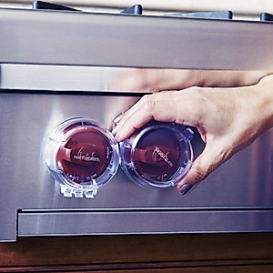 Toddleroo by North States Appliance Knob Covers | Prevents Your Child from Operating The Stove knobs | Fits Most Front Facing stoves | Baby proofing with Confidence (5-Pack, Clear)