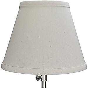 FenchelShades.com Lampshade 5" Top Diameter x 9" Bottom Diameter x 7" Slant Height with Clip-On Attachment for Standard Edison-Style Lightbulb (Linen Beige Homespun)