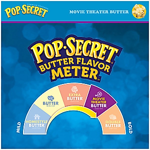 Pop Secret Microwave Popcorn, Movie Theater Butter, Flavor, 3 Oz Sharing Bags, 12 Ct