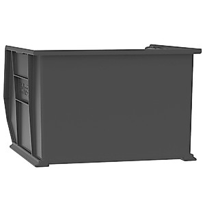 Akro-Mils 30270 AkroBins Plastic Hanging Stackable Storage Organizer Bin, 18-Inch x 16-Inch x 11-Inch, Black, 3-Pack