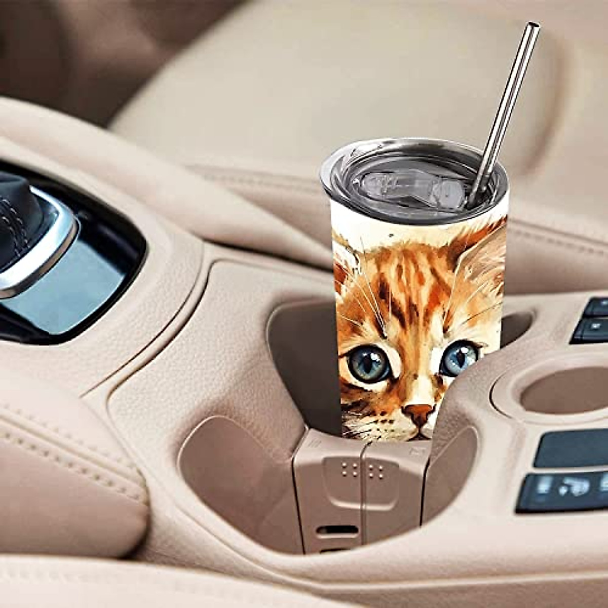 Deitybless Sublimation Tumblers bulk 20 oz Skinny,Stainless Steel Double Wall Insulated Straight Sublimation Tumbler Cups Blank White with Lid, Straw,Polymer Coating for Heat Transfer