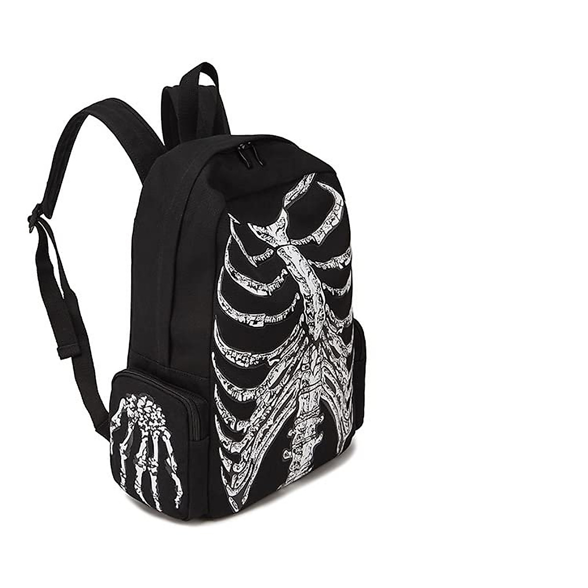 Funny Skull Backpack Laptop Travel Daypack, Skeleton Black School Backpack fpr Teen Girls Boys