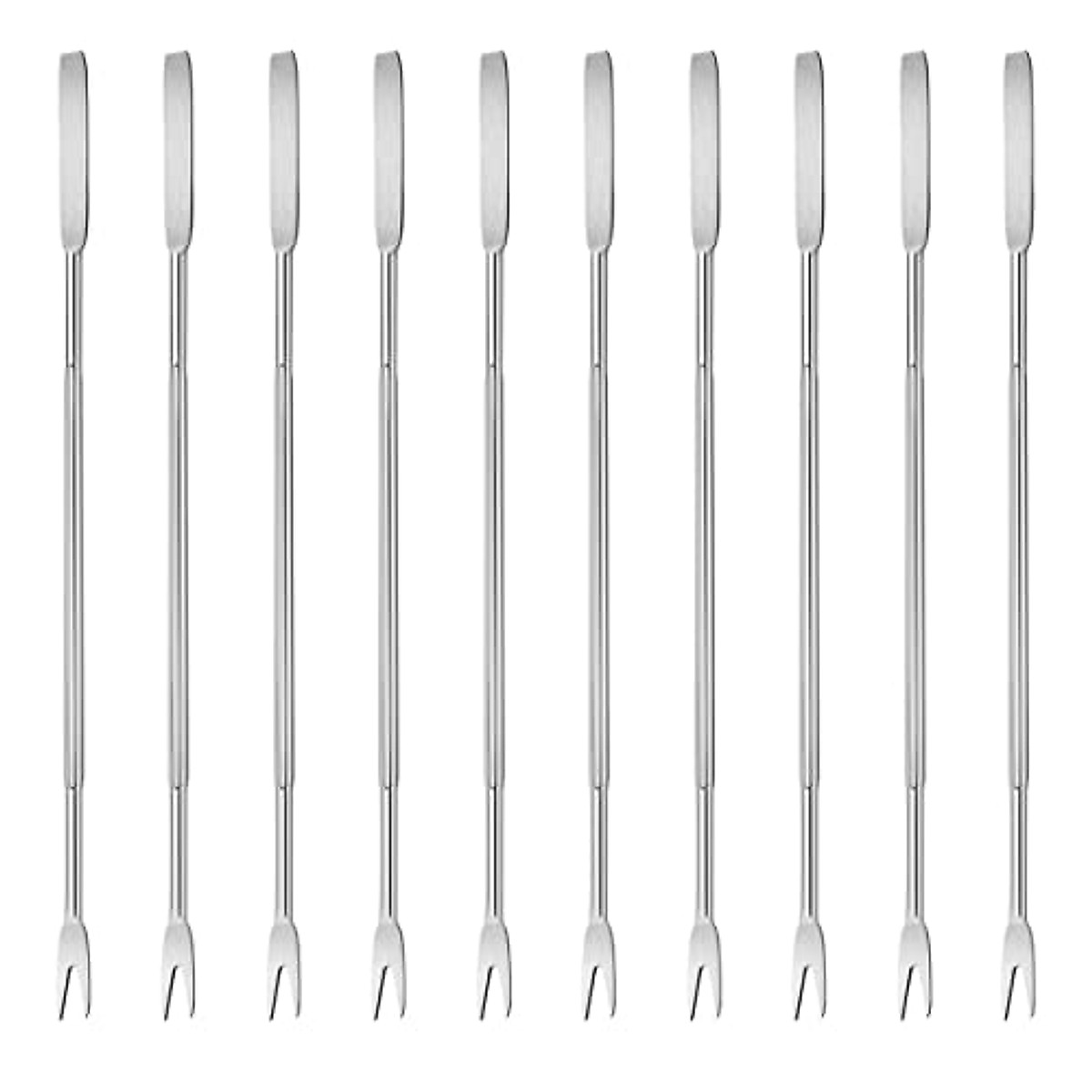 Luxshiny Oyster Crackers Oyster Crackers Oyster Crackers 10 Pcs Stainless Kitchen Picnic Seafood Tools Lobster Forks Set Crab Leg Forks Picks Steel Seafood Forks Ar Multitool Mini Forks