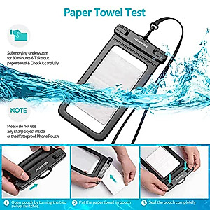 newppon Waterproof Cell Phone Pouch : 3 Pack Universal Water Proof Float Bag - Underwater Clear Cellphone Case Holder for iPhone 14 13 12 11 Pro Max Xs Xr X Plus Samsung Galaxy Note S22 S21 for Beach