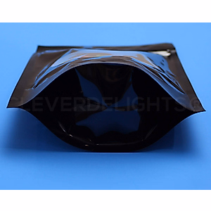 CleverDelights Glossy Black Window Stand Up Pouches - 8oz - 1000 Pack - 6" x 9" x 3" - Resealable Bag