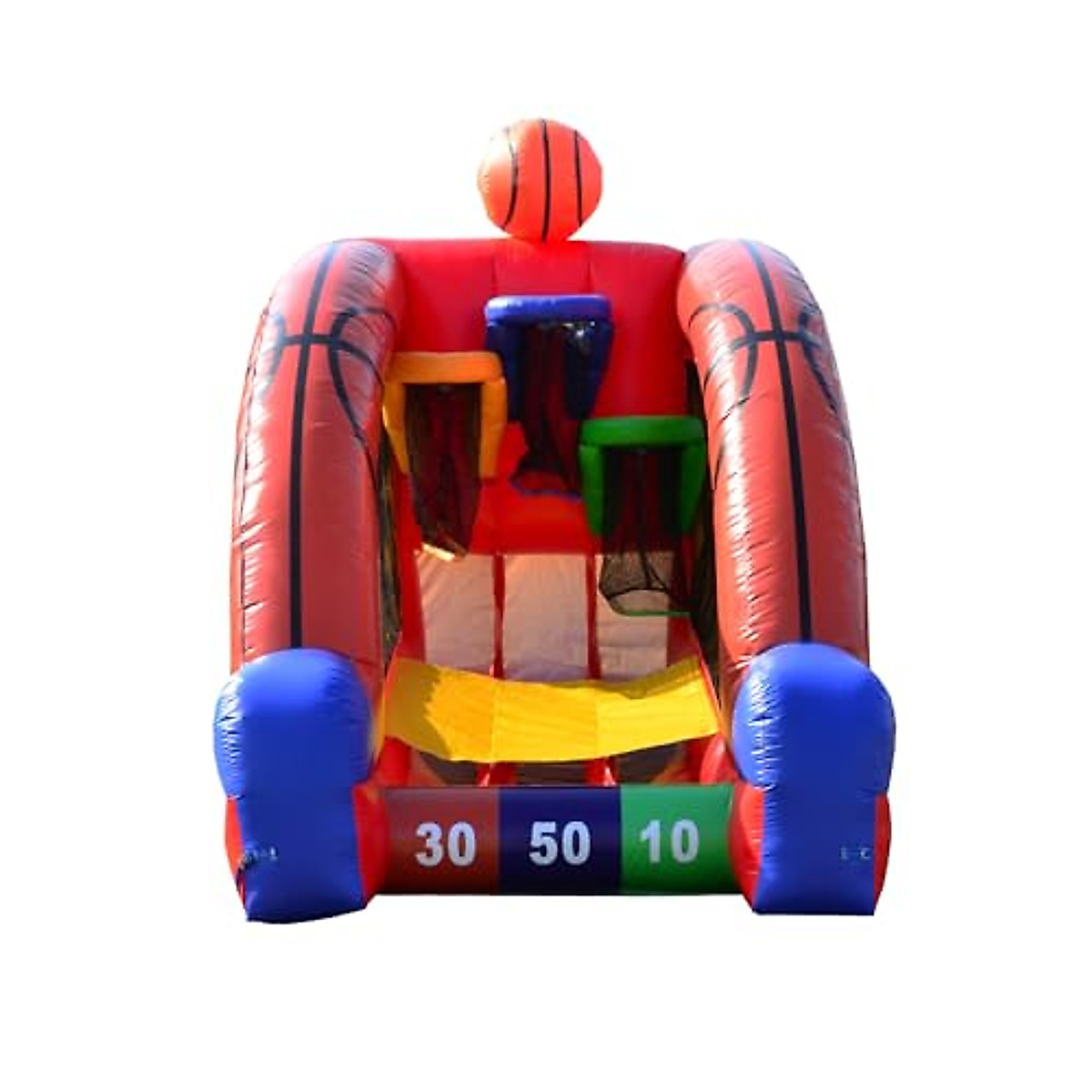 JumpOrange Inflatable Basketball Game (with Blower and Foam Basketballs), Kids and Adults, Commercial Grade, Rental Game, Hoop Shot Target, Toss Game, Outdoor Indoor, Blow Up, 15oz PVC Vinyl, <90 LBS