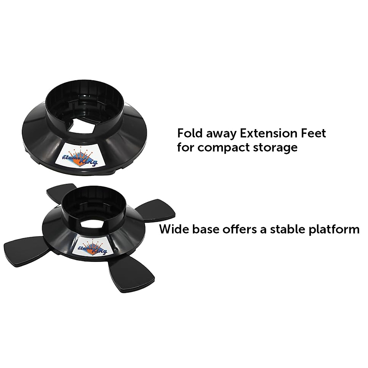 Flame King YSN1LBB Propane Base for 1LB and 1/2LB Propane Canisters for Safety and Stability