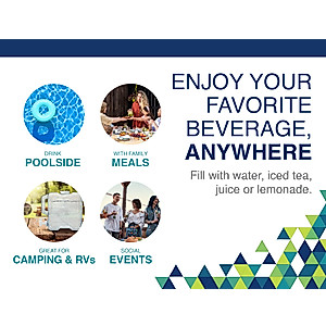 Arrow 2 Gallon Drink Dispenser for Fridge - Plastic Beverage Dispenser with Spigot for Easy Dispensing - Made in the USA, BPA Free Plastic - Convenient Handle, Easy-Pour Spout