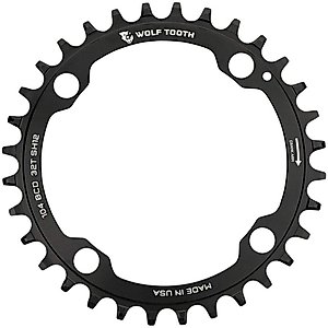Wolf Tooth 104 BCD Spider Mountain Bike Chainring for Shimano 12spd Hyperglide+ Chain (34 Tooth, Drop-Stop ST, MTB)