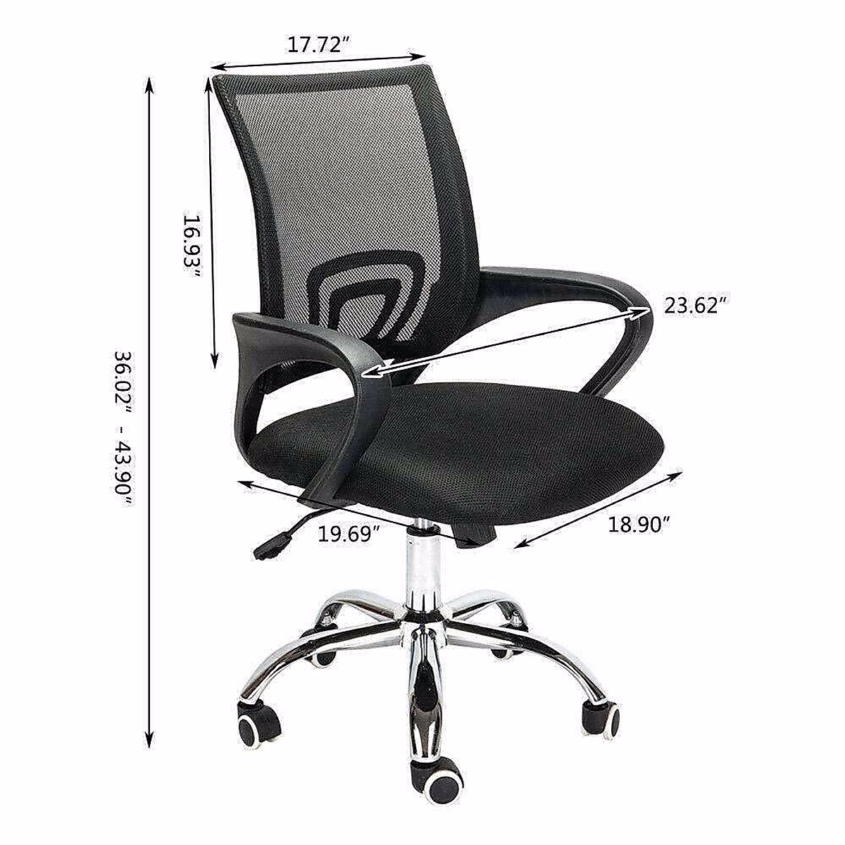 JTSQ Ergonomic Mid-Back Mesh ic Back Computer Office Chair Desk Gaming Chair Office Chair Desk Chair Computer Chair Home Office Desk Chairs Gamer Chair Office Chairs Rolling Chair