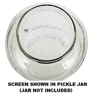 Hobby Homebrew Pop Cultures FOOD FERMENTATION SCREEN Fits in Mouth of 1 Gallon Mason Jars PCH001, grey