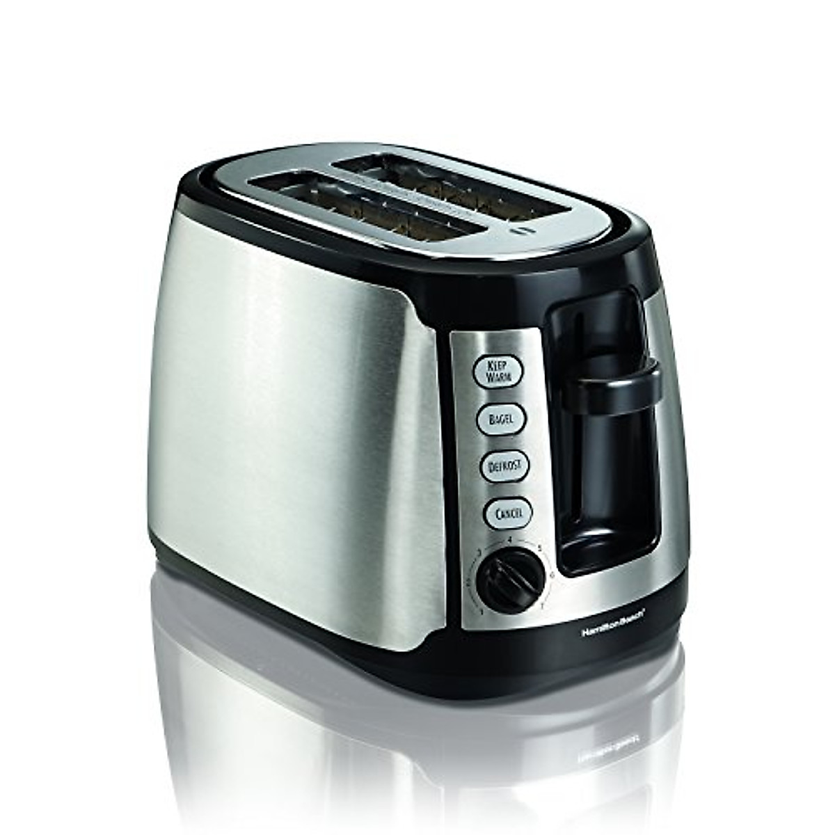 Hamilton Beach Keep Warm 2 Slice Toaster, Silver with Black (22811)