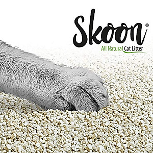 (1 Bag) Skoon All-Natural Fine Grain Cat Litter, Unscented & Safe for Kittens. Light-Weight, Non-clumping, Low Maintenance. Absorbs & Seals Liquids for Best Odor Control. Self-Cleaning Box Compatible.