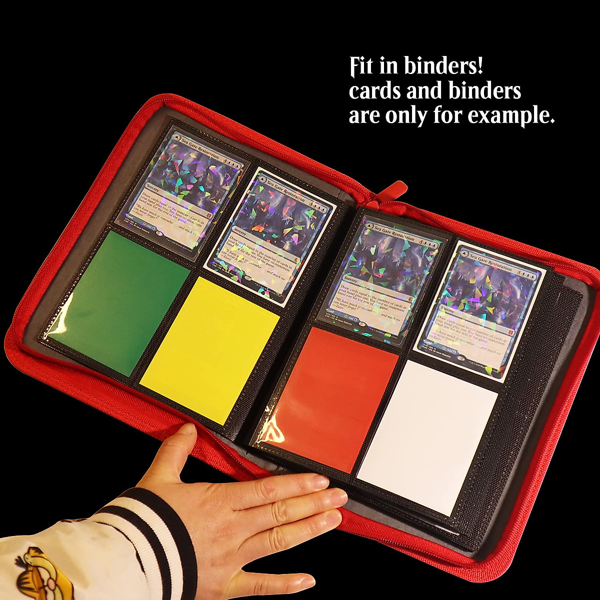 50PCS Premium GEM Laser Shinny Outer Matte Holographic Card Sleeves Holo Card Cover Standard Size Shiny Foil Trading Card Sleeve Kpop Photo Cards Protector 66x91mm Suitable in Binders (Blue)