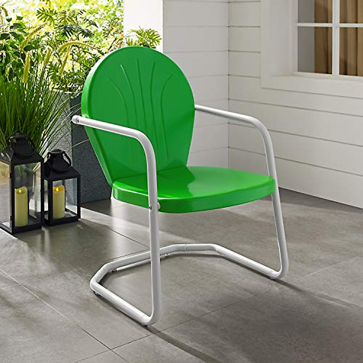 Crosley Furniture Griffith Metal Outdoor Chair - Grasshopper Green