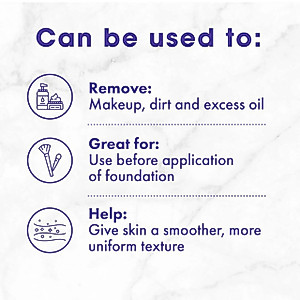 Buf-Puf Gentle Facial Sponge, Dermatologist Developed, Removes Deep Down Dirt & Makeup That Causes Breakouts and Blackheads, Reusable, Exfoliating, 6 Count