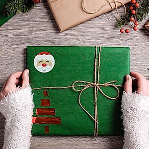 Jolly Santa Holiday Sticker / 1.5" Santa Claus Face Label/Roll of 500 Jolly St. Nick Christmas Stickers