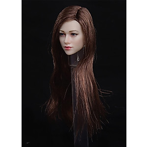 HiPlay 1/12 Scale Female Figure Head Sculpt, Charming Girl Doll Head for 6 Inch Action Figure TBLeague JIAOUDOLL HS046(B)