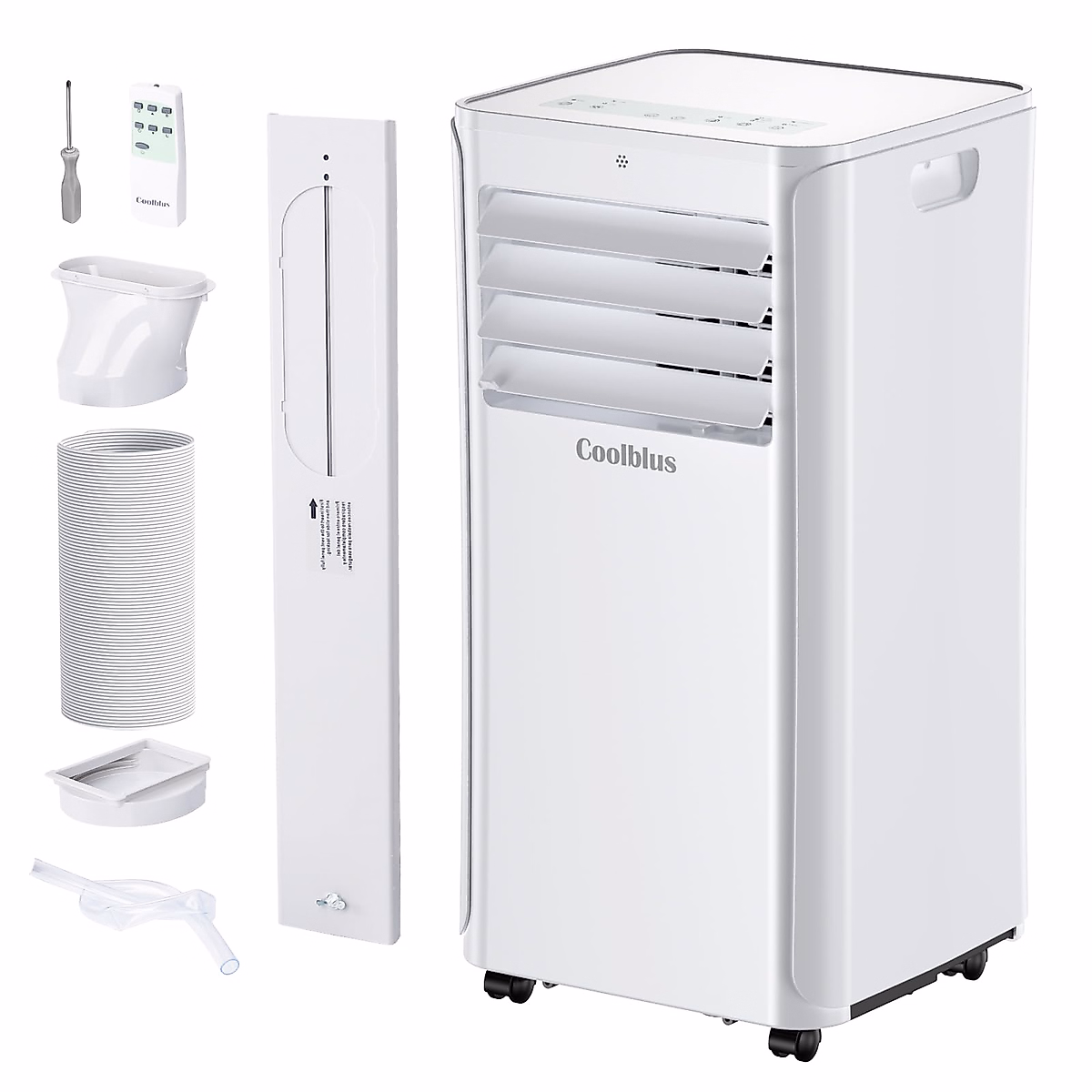 12000 BTU Portable Air Conditioners Cool Up to 550 Sq.Ft,3-in-1 AC Unit with Remote Control/LED Display/Installation Kits & Screwdriver/24Hrs Timer for Home/Office,12000BTU