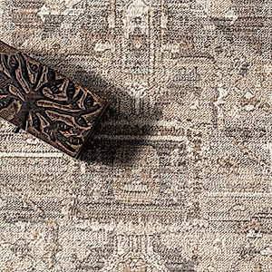 nuLOOM Harriet Vintage Medallion Fringe Runner Rug, 2' 6" x 10', Silver