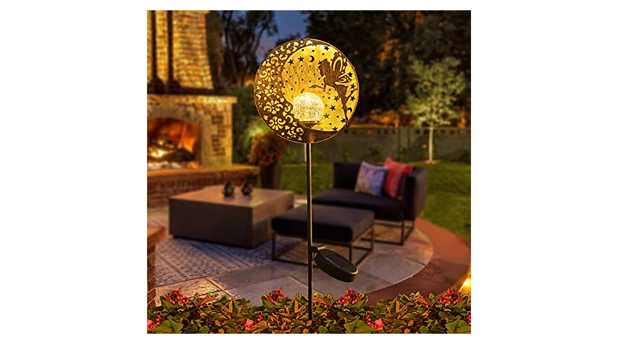 Tryme Solar Fairy Moon Star Garden Light
