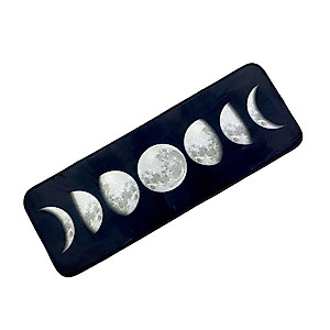 MorroMorn Black and White Runner Mat Throw Rug Bohemian Trendy, Non Skid Machine Washable Water-Absorbent - 20x60 inches (Moon)