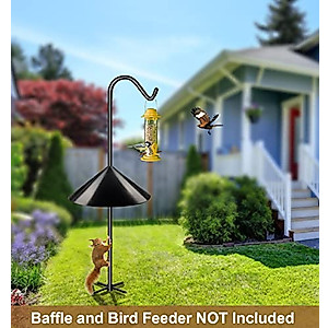 Garbuildman Squirrel Baffle Accessory for Bird Feeder Pole, Pole Mounted Buckle Stopper for Bird House Guard, 1 Pack (Baffle Not Included)
