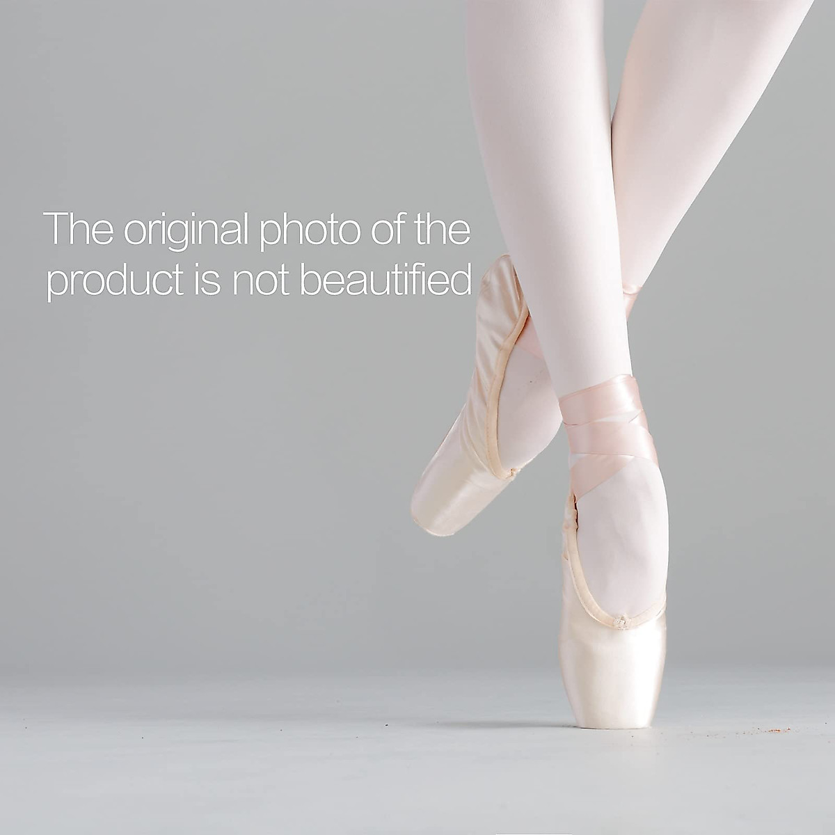 SHOLING Professional Pointe Shoes Satin Ballet Dance Slipper with Ribbons Toe Pads for Womens Girls (Pink, Numeric_8)