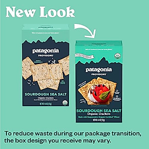 Patagonia Provisions - Sourdough Sea Salt - Certified Organic Crackers - Non-GMO, Plant-Based, No Added Sugar