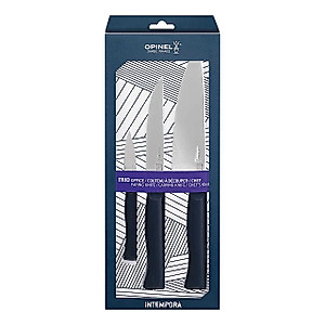 Opinel Intempora Trio Case: 1 Chef Knife + 1 Carving Knife + 1 Patatero Knife 002224