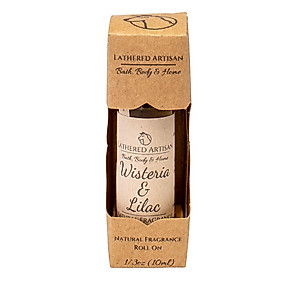 Wisteria & Lilac - Natural Fragrance Oil Perfume with Essential Oils by Lathered Artisan - Alcohol-Free Plant Based Oil Perfume, Nourishing, and Uniquely Handcrafted (Wisteria & Lilac, Roller Bottle)