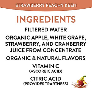 Honest Kids Strawberry Peachy, Organic Juice Drink, 6 Fl oz Juice Boxes, Pack Of 40, Strawberry Peach, 6 Fl Oz (Pack of 40)