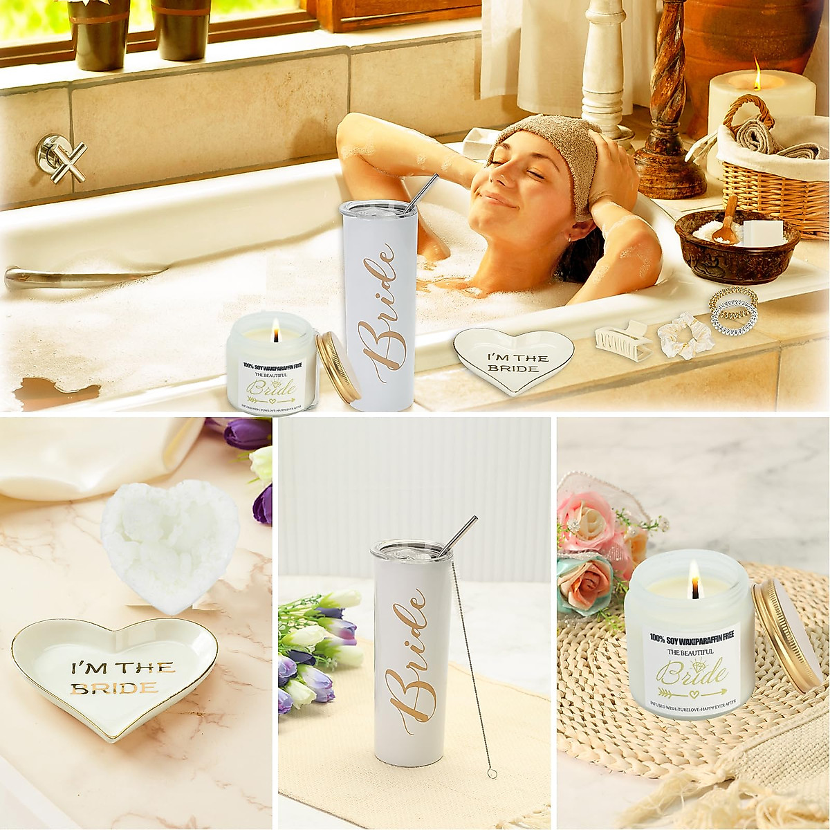 Bride To Be Gifts, Bridal gifts and the Engagement Gift for Bride Box, Best Bridal Shower gift, Bachelorette Gifts For Bride, and Wedding Gifts for Bride, Stainless Steel Tumbler Cups, Mugs, Socks