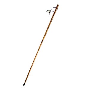 SE Survivor Series Wooden Walking/Hiking Stick with Hand-Carved Howling Wolf Design, 55" - WS628-55HW