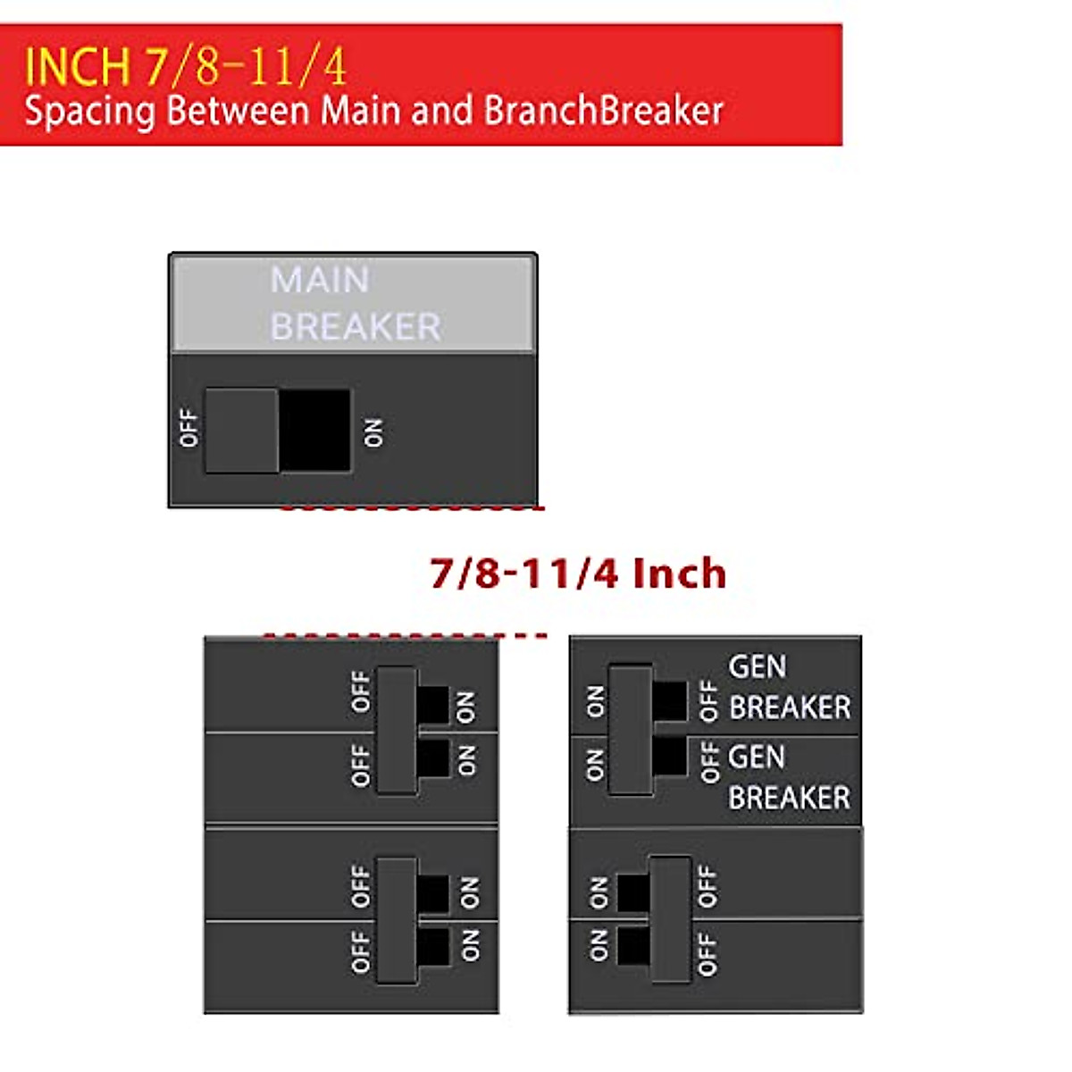 Generator Interlock Kit Compatible with Siemens or Murray Panels.7/8 - 1 1/4" Spacing Between Main and Branch Breakers.150 or 200 Amp.