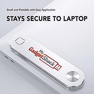 MyGadgetShack Magnetic Laptop Phone Holder Modern Slim Design Laptop Side Mount Clip. Compatible with Most Mobile Devices . Expandable Lightweight Laptop Stand. Improve Office and Home Efficiency