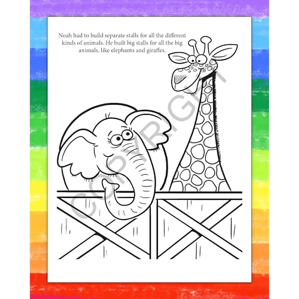 ZOCO - Noah's Ark - Religious Coloring Books (25 Bulk Pack, Without Crayons) - Christian Activity Books for Kids - Sunday School Crafts