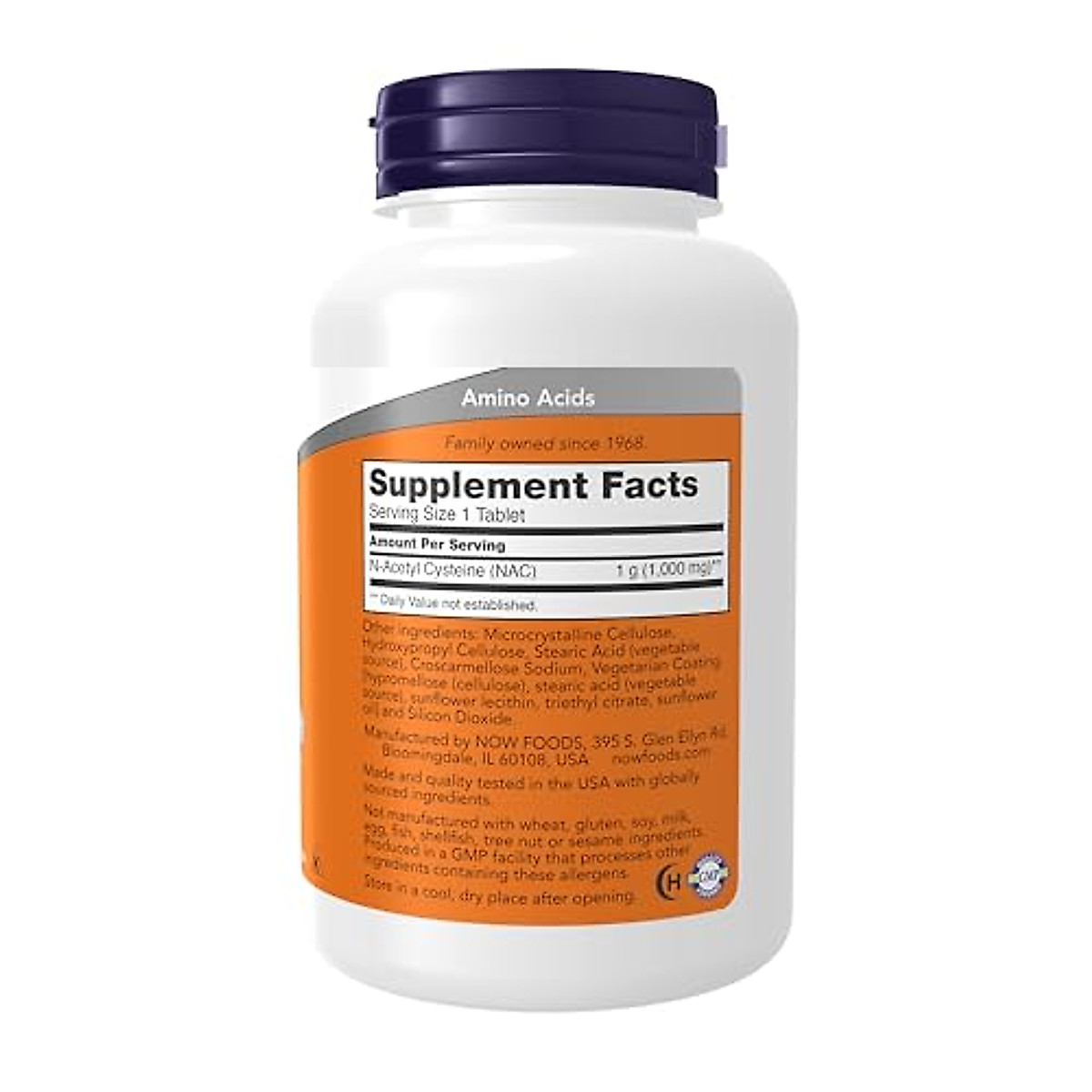 NOW Foods Supplements, NAC (N-Acetyl-Cysteine) 1,000 mg, Free Radical Protection*, 120 Tablets