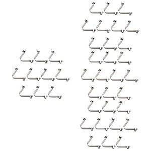 BESTOYARD 40 Pcs Spring Buckle Pool Brush Clips Spring Clips Clasp Pool Brush Pole Clip Pool Spring Clips Swimming Net Clips Replacement Spring Clips Component Vacuum Stainless Steel