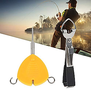 BUUA Fishing Puller Knot Tool, Fishing Knot Puller, Practical Stainless Steel Stylish for Knotter Fishing Accessories Fishing Enthusiasts Men Women(5 in 1)