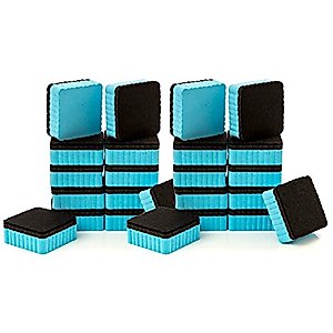 24-Pack of Premium Magnetic Dry Erase Erasers / Dry Erasers - 2" x 2" - Whiteboard Erasers for Classroom, Home and Office