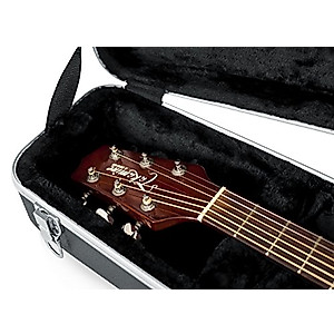 Gator Cases Deluxe ABS Molded Case for Dreadnought Style Acoustic Guitars (GC-DREAD),Black