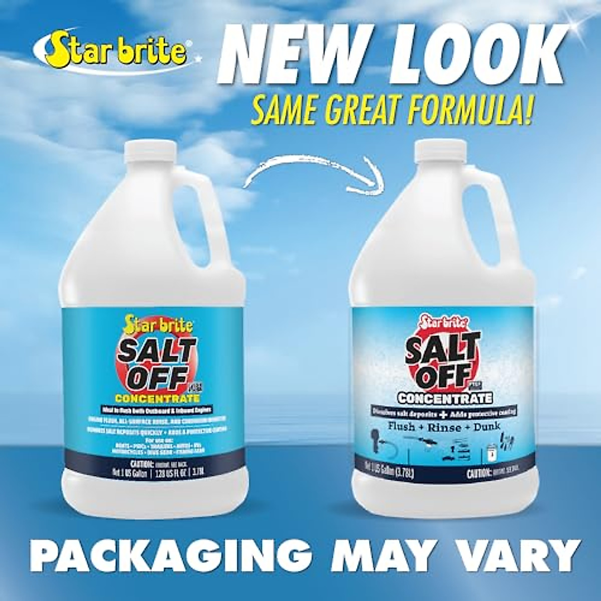 STAR BRITE Salt Off Concentrate - 1 Gallon - Ultimate Salt Remover Wash & Marine Engine Flush for Boats, Vehicles, Trailers, and More (093900N)