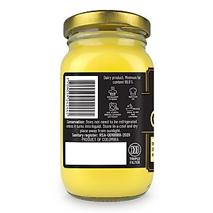 GHEE clarified butter. Natural Flavor - Kosher, Keto Friendly Diet, Gluten Free, Glass Jar x 7.05 oz, Tastes Amazing, Delicious 100% Natural- KARAVANSAY Natural Foods