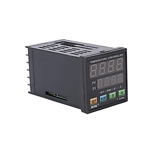 PID Temperature Controller Meter Indicator, Jaybva High Voltage 100V to 240V PID Thermostat with K Thermocouple 25A SSR Fahrenheit and C Display Alarm Output TC and RTD Input