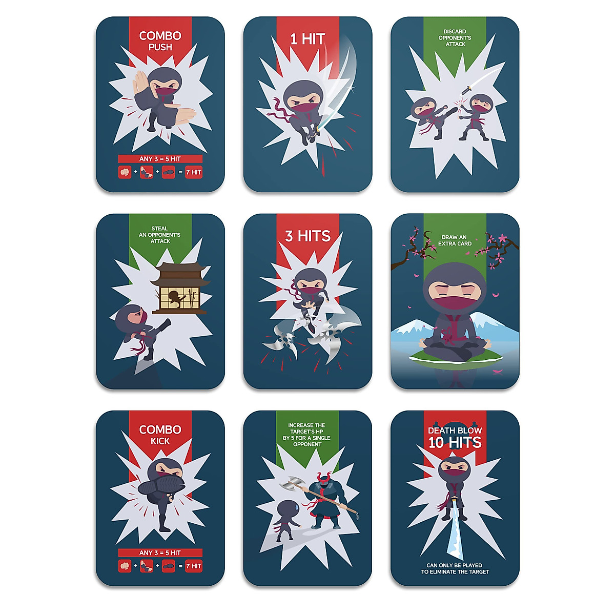 Cutthroat Ninja: Board Game A Strategy Card Game - A Race to The Finish