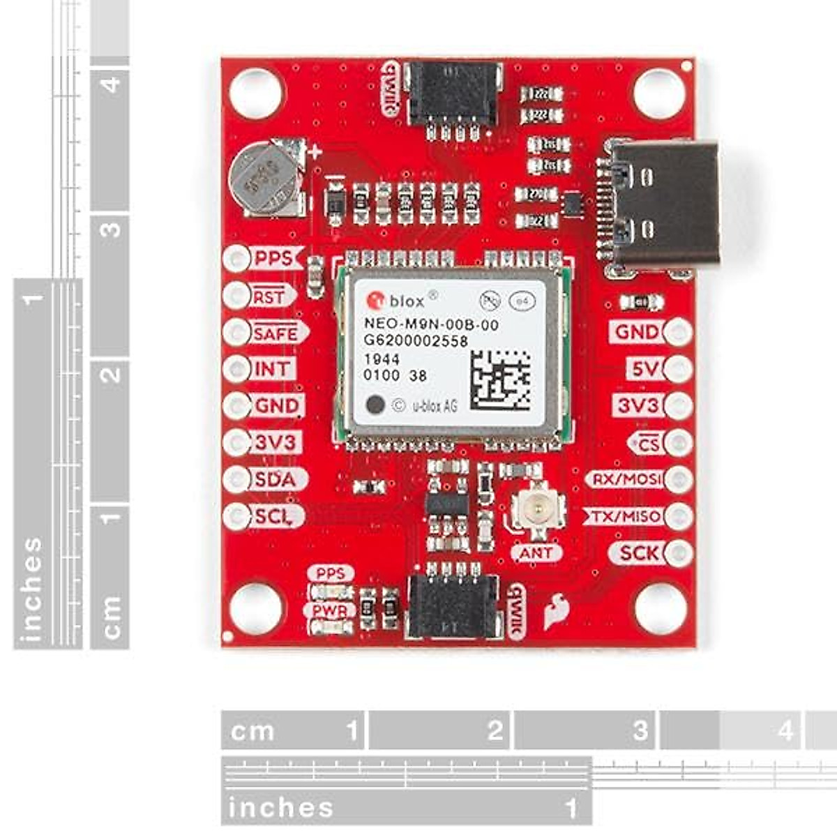 SparkFun (PID 15712 GPS Breakout - NEO-M9N, U.FL (Qwiic) 92-Channel M9 Engine GNSS Receiver