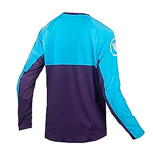 Endura Men's MT500 Burner Long Sleeve MTB Cycling Jersey II Electric Blue, Medium